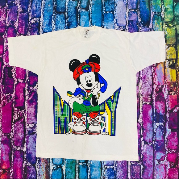 Fruit of the Loom | Shirts | Vintage Mickey Mouse Rap Bootleg Tee Size ...